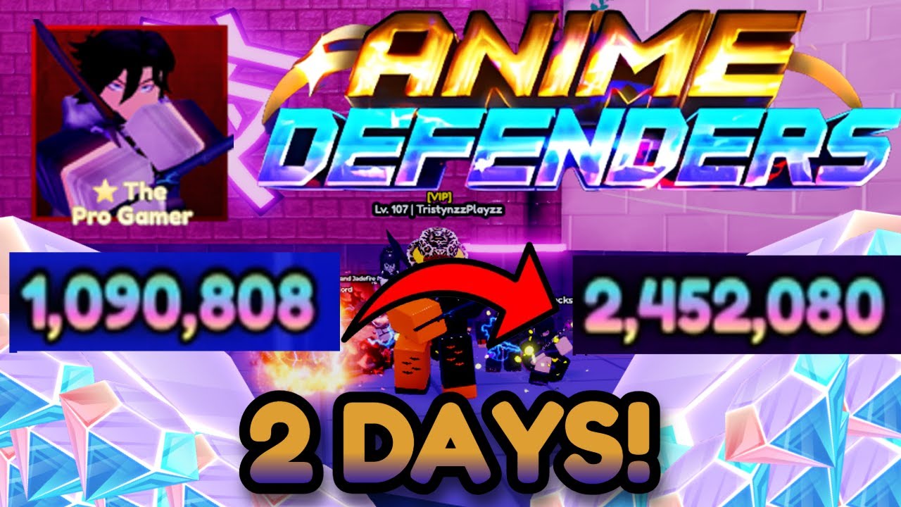 HOW I GOT 2.4 MILLION GEMS IN ANIME DEFENDERS 2 DAYS BY TRADING ...
