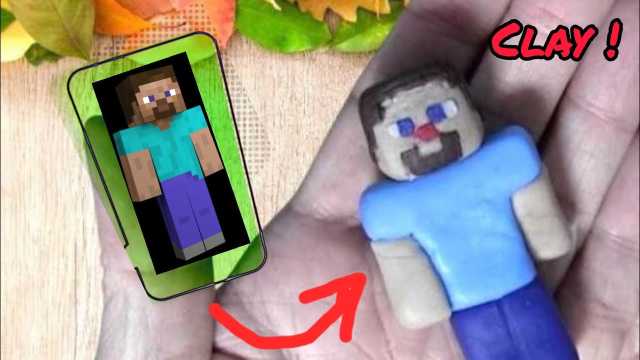 How I Made a MINCRAFT CHARACTER STEVE With Clay Very Easily | Clay Art ...