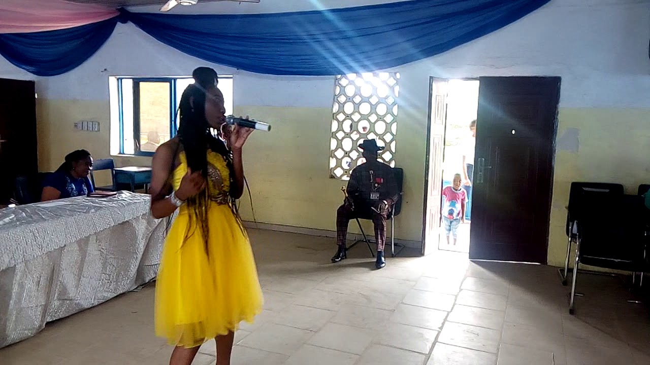 Grace Okon (Praise Team leader) sings and dedicates to her mates at the ...