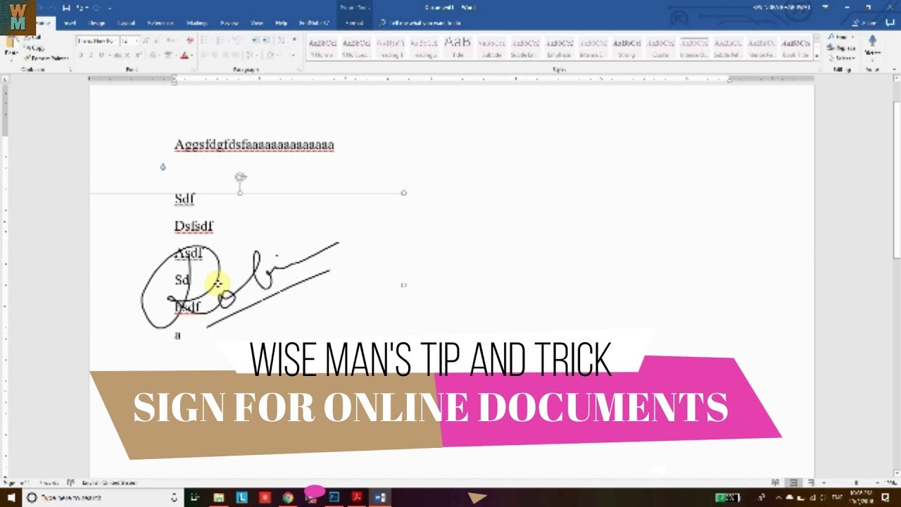 HOW TO MAKE OR CREATE YOUR SIGNATURE FOR ONLINE DOCUMENTS - YouTube