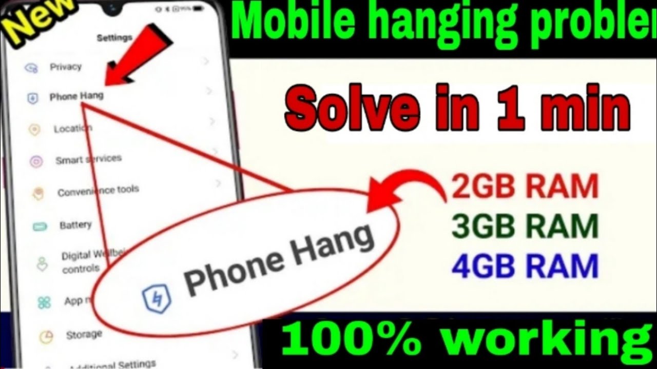 Mobile Hanging Problem Solve In 1 min | Only 2 setting Mobile hanging ...