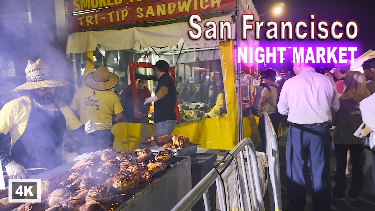 San Francisco's Sunset Night Market Walking Tour - YouTube