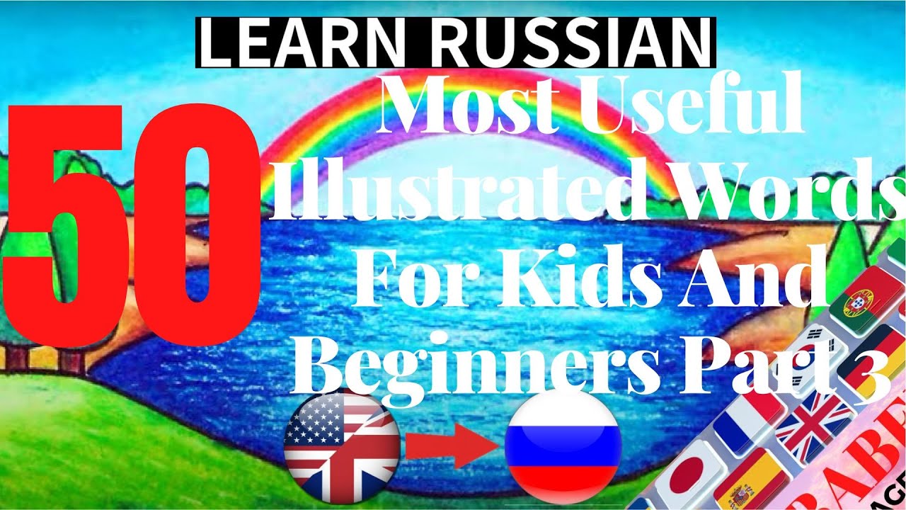 Learn Russian: 50 most useful illustrated words for Kids and beginners ...