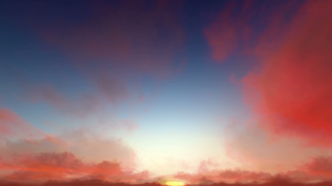 Red emotional sunset or sunrise looping footage ( CGI 4k Stock Footage ...