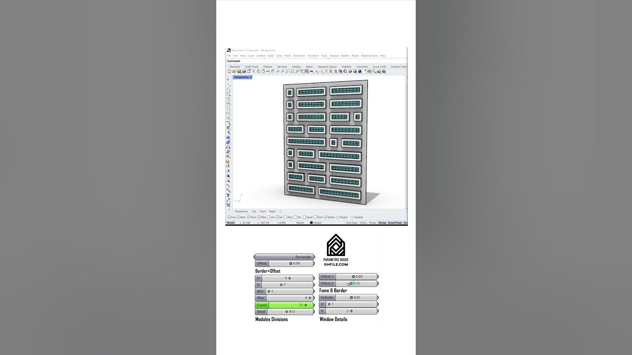 Parametric Facade Grasshopper Script Parametricdesign Architecture Parametricarchitecture