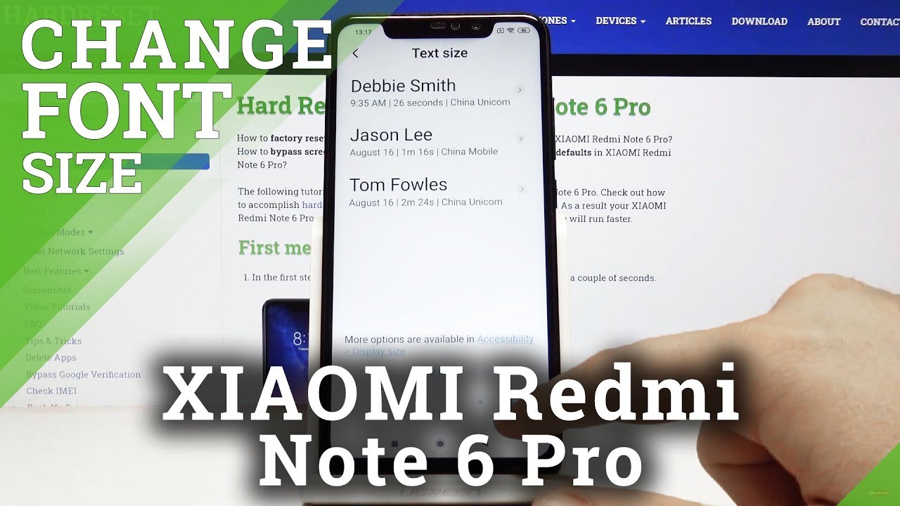 How to Update Font in Xiaomi Redmi Note 6 Pro – Change Font Size - YouTube