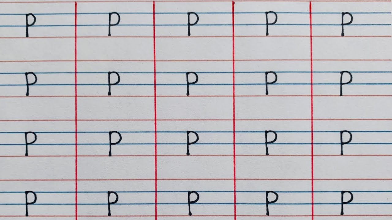 Learn to write small p |Lowercase letters for kids|Small letter ...