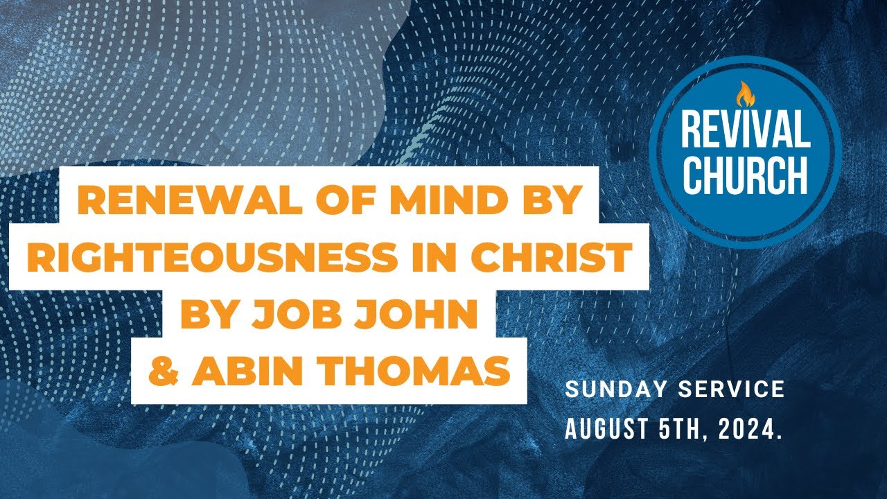 Philadelphia Revival Church Sunday Service | Renewal of Mind by Righteousness in Christ - YouTube