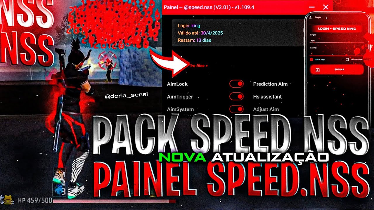 Saiu! 🤯 📂 PAINEL SPEED.NSS e PACK SENSI SPEED.NSS ANDROID e iOS ...