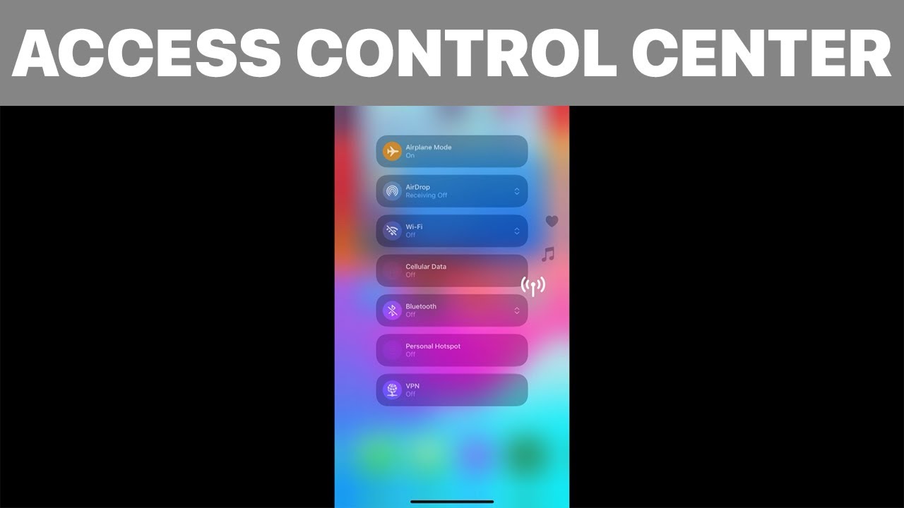 How to Access Control Center on iPhone (Tutorial) - YouTube