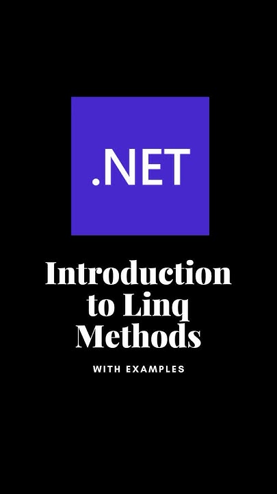 Introduction to Linq Methods #quicktips #linq #netframework #shorts - YouTube