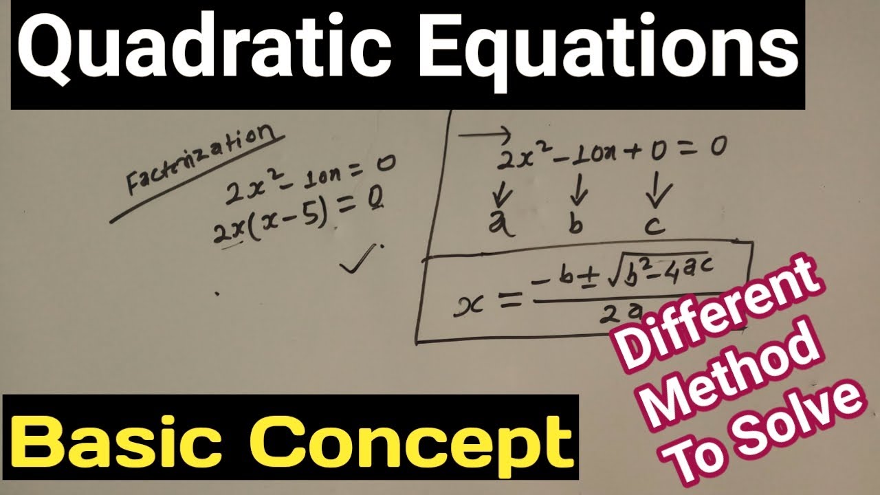 What is quadratic equation example?|| class 8,9,10,11,12 |Different ...