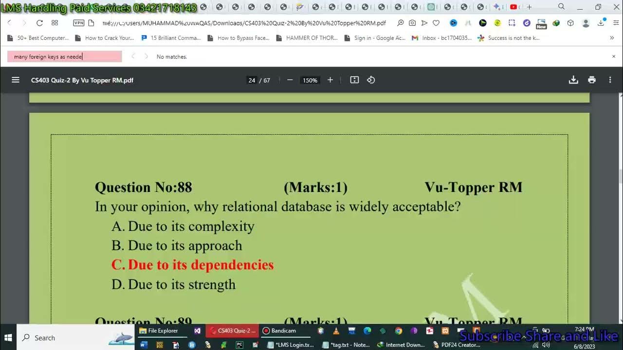 CS403 Quiz 2 Solution Spring 2023 100% Verified Answers - YouTube