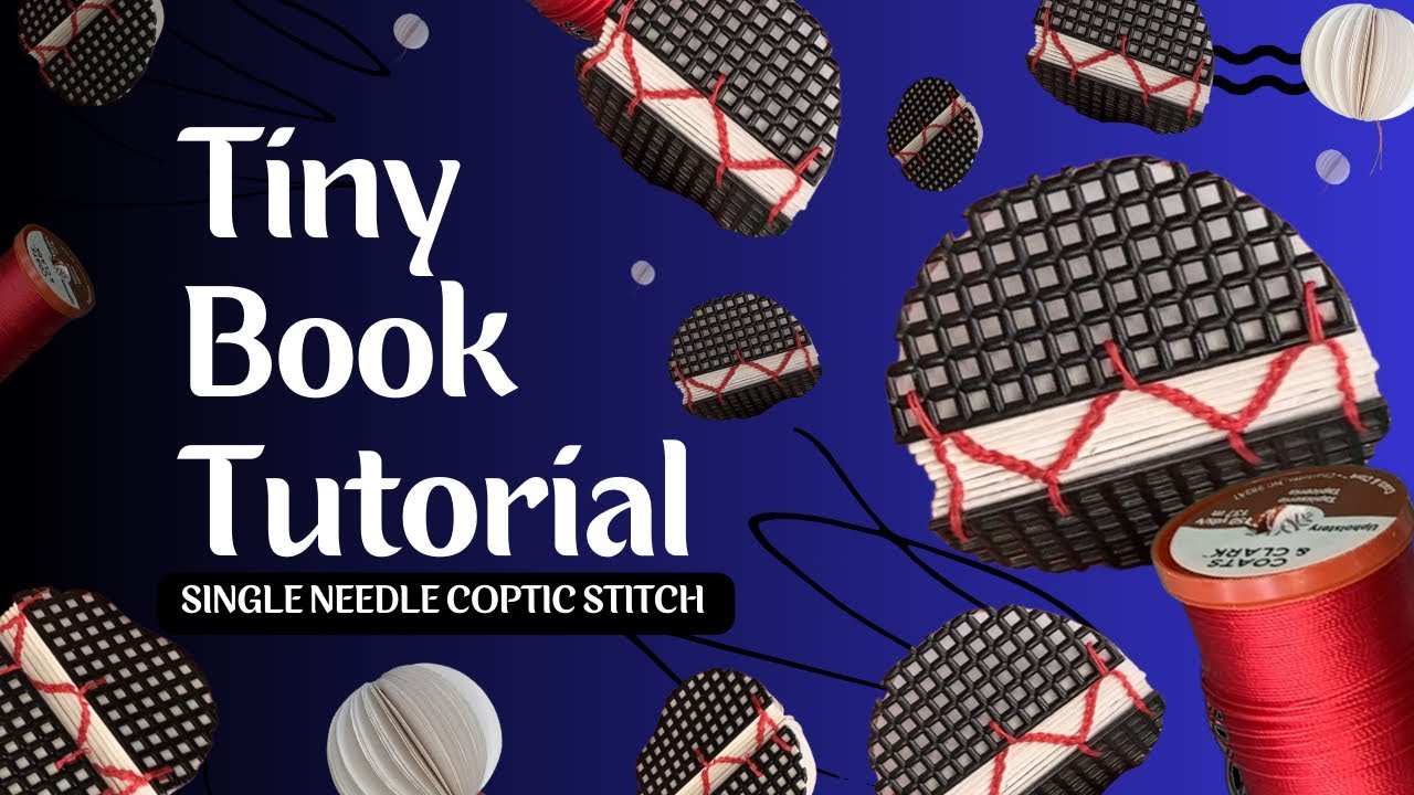 Tiny Book Tutorial! Single needle Coptic Stitch - Zig Zag Design! - YouTube