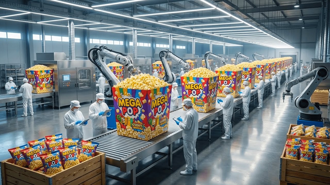 Inside Mega Factory: How They Make Tons Of Movie Theater Popcorn | 4K ...