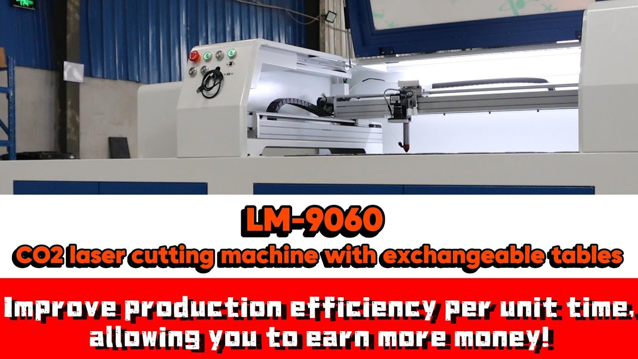 LM-9060 CO2 Laser Engraving Cutting Machine With Exchangeable Tables ...
