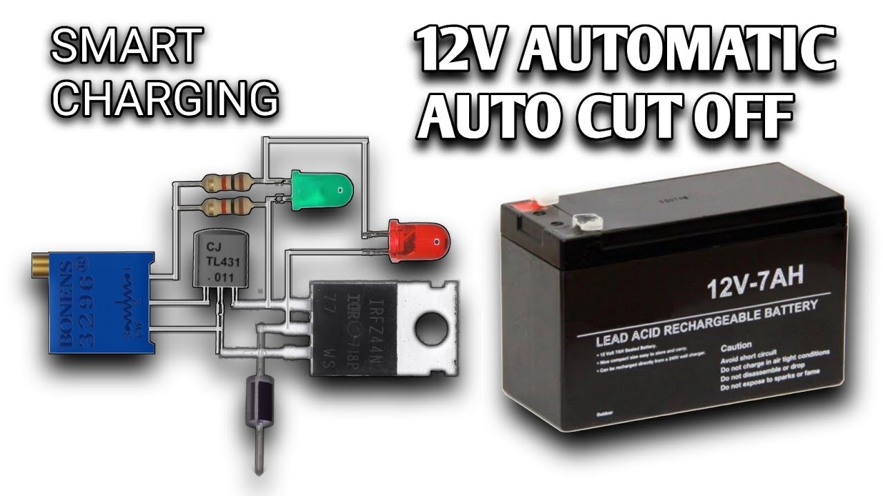 12 volt automatic cut-off smart battery charging, auto cut off 12v ...