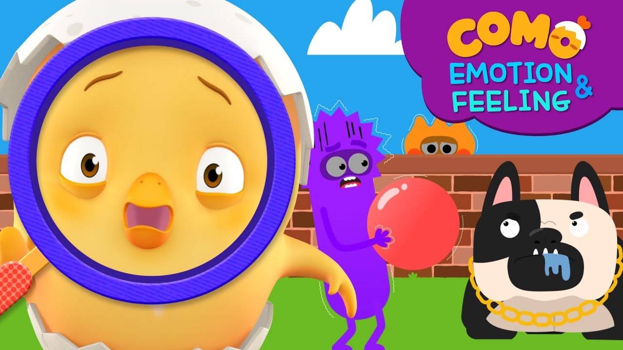 Emotion & Feeling with Como | Learn emotion | Scared 5 | Cartoon video ...