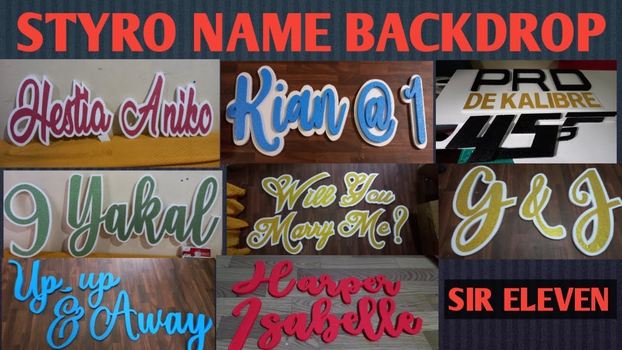 Naghahanap ka ba ng pagkakitaan? ///Styro name Backdrop All design ...
