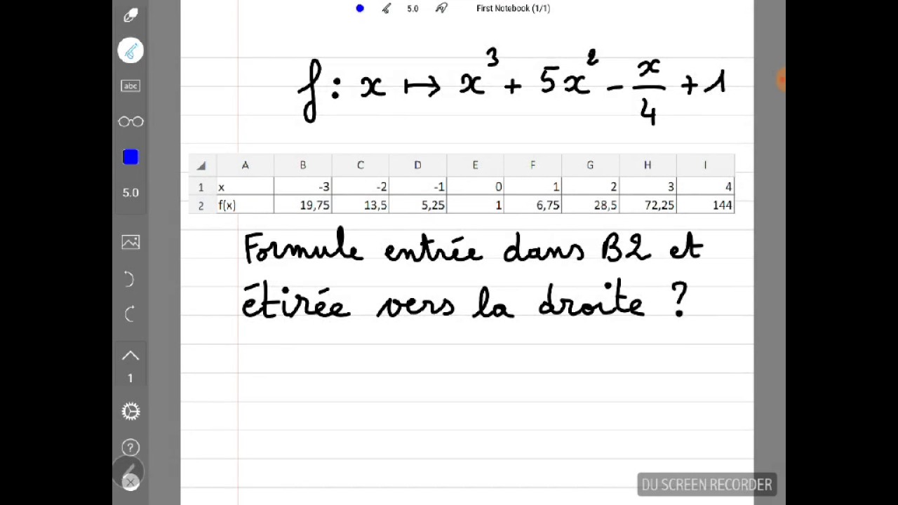 Notion de fonction - Entrer une formule informatique sur tableur - YouTube