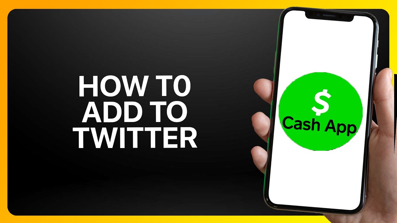 How To Add Cash App To Twitter Tutorial - YouTube
