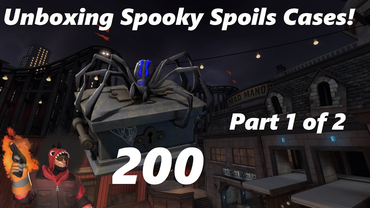 TF2 Unboxing: 200 Spooky Spoils Cases!? Part 1 of 2 - YouTube