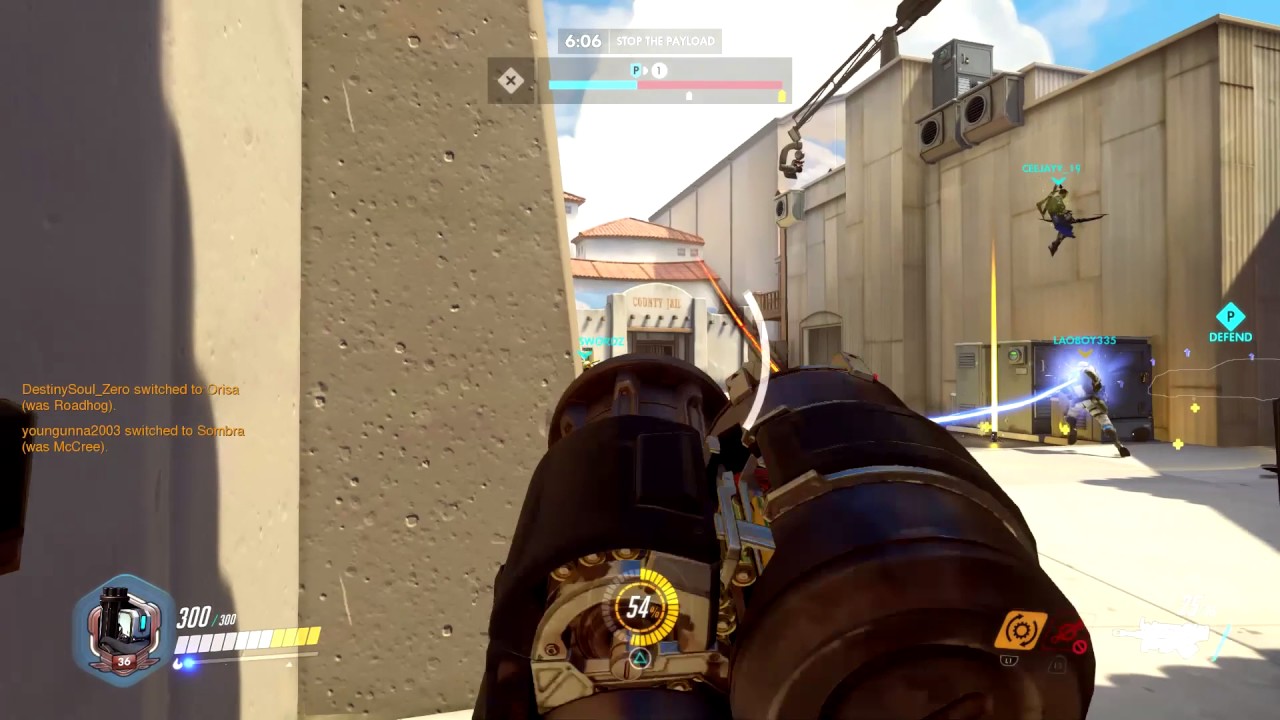 Overwatch Bastion stopping Hanzo Dragon Strike OW HD 1080p PS4 - YouTube