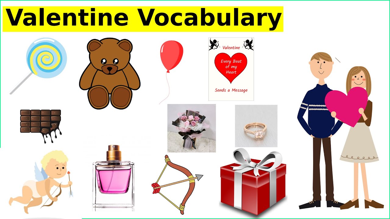 Valentine's Day Vocabulary in English - Valentine Vocabulary words list ...