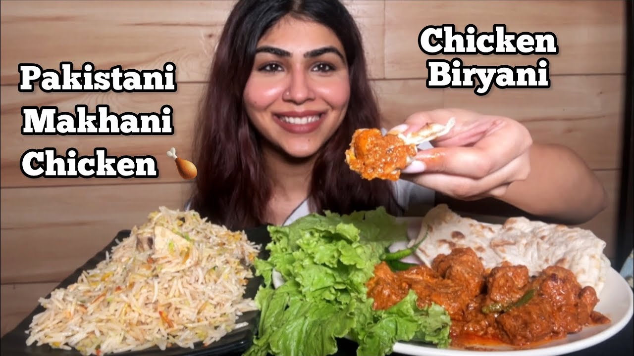 PAKISTANI STYLE MAKHANI CHICKEN, CHICKEN BIRYANI, NAAN AND SALAD ...