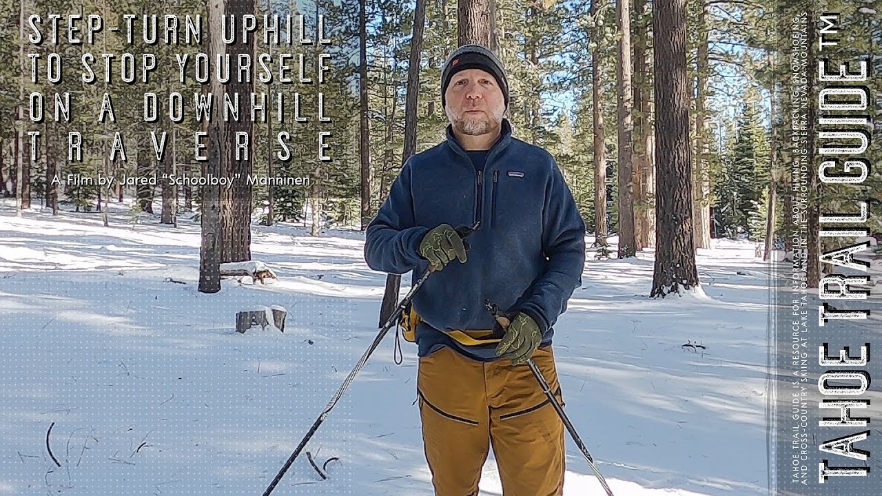 Use an Uphill Step-Turn to Stop on a Downhill Traverse when Skiing ...