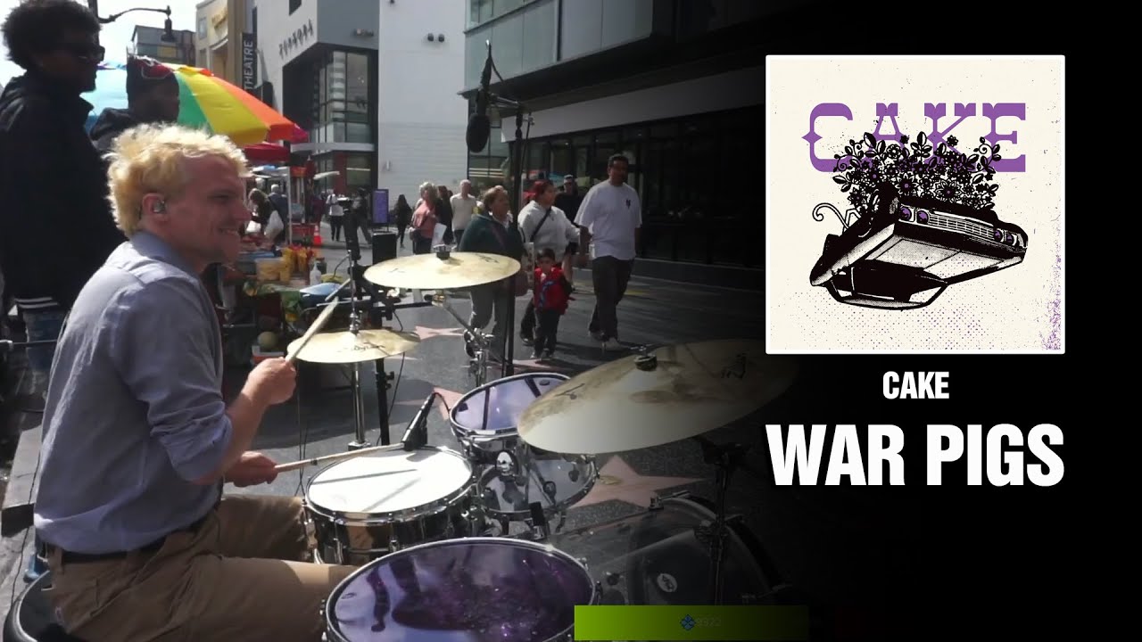 CAKE - War Pigs | Drum Cover on Hollywood Blvd - YouTube