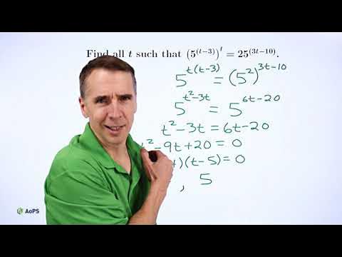 Art of Problem Solving: Exponents Problem Solving Part 1 - YouTube