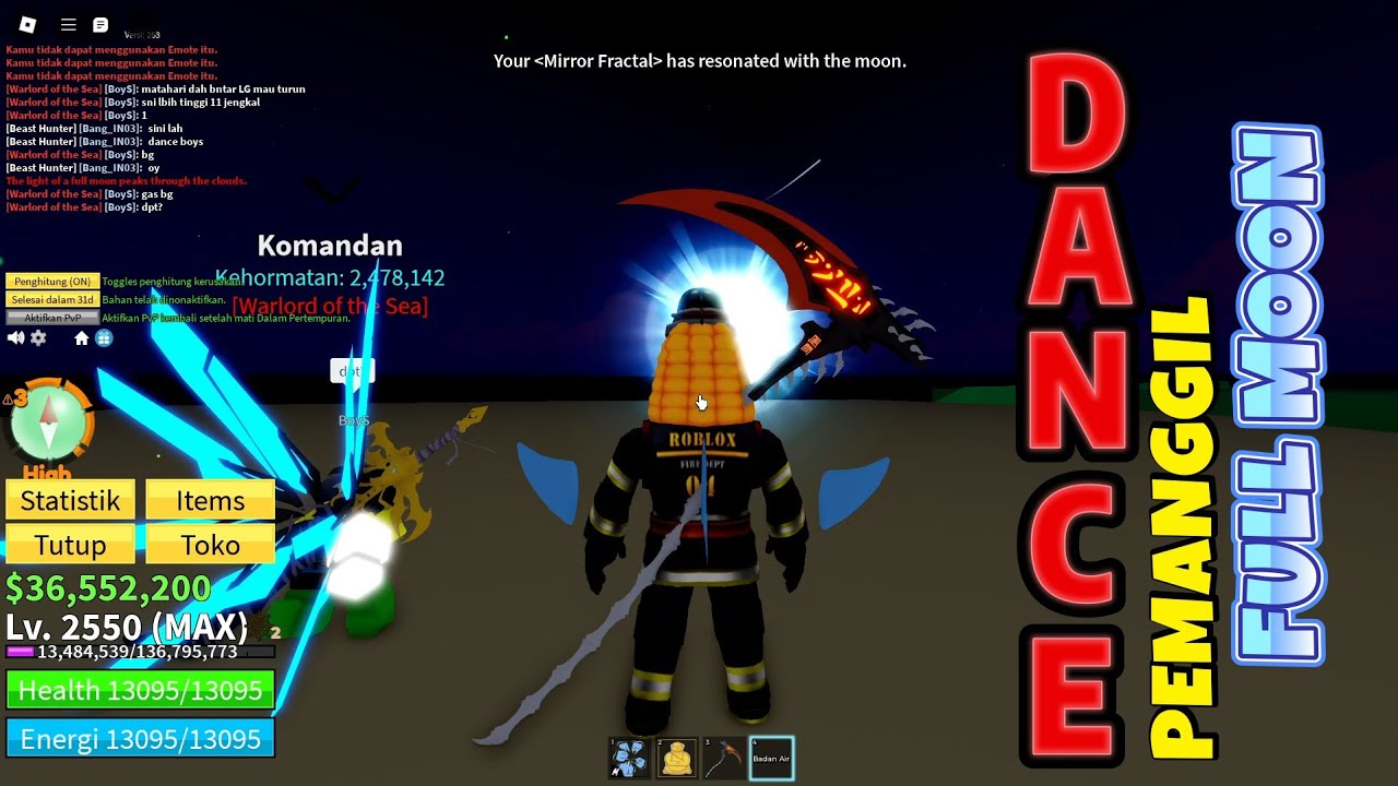 Dance spawn full Moon & Blue Gir Roblox Blox Fruits @JagungRebusgaming - YouTube