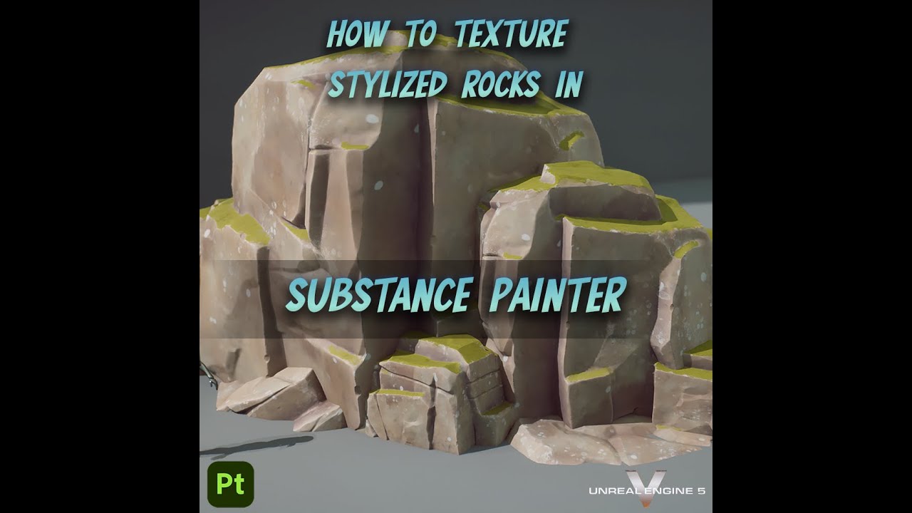 How to Texture Stylized Rocks in Substance Painter - Part 1 - YouTube