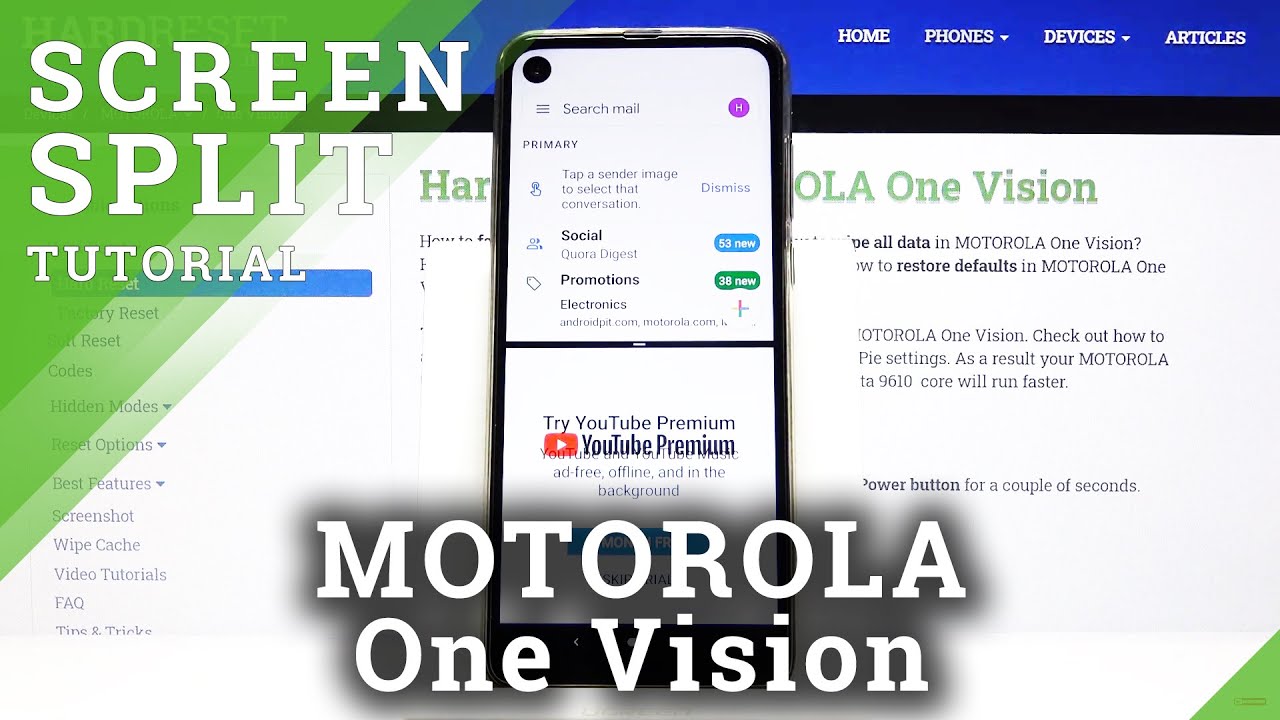 How to Use Split Screen in MOTOROLA One Vision – Create Double Screen ...
