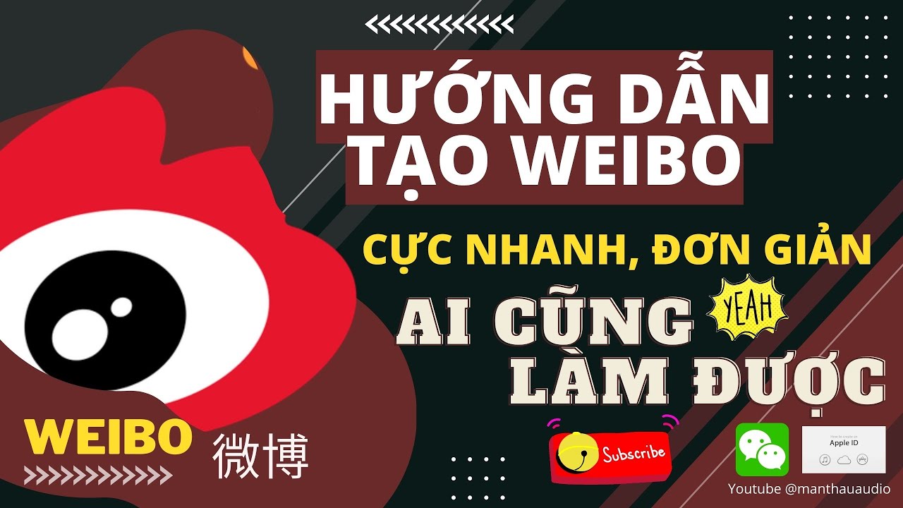 Hướng dẫn tạo tài khoản Weibo mới nhất 2023 - YouTube