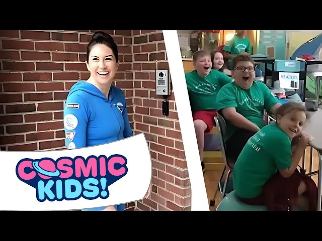Jaime from Cosmic Kids makes a surprise visit! - Videos For Kids