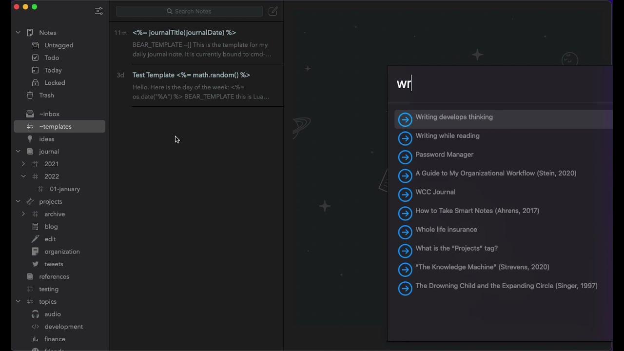 Hammerspoon and Bear.app - YouTube