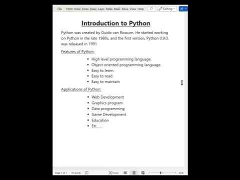 Introduction to Python Programming Language #pythonforbeginners #coding #python3 #programming ...