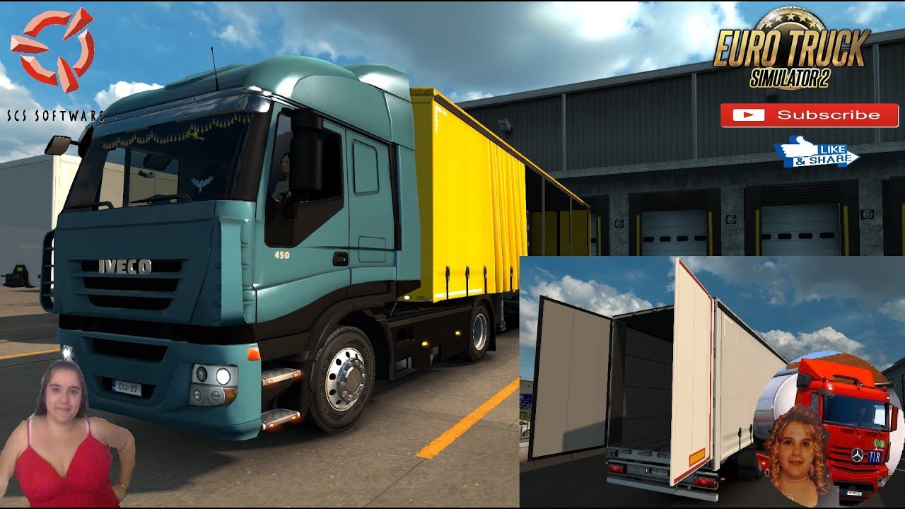 Euro Truck Simulator 2 (1.37) Open Side Curtain and Open Back Doors for ...