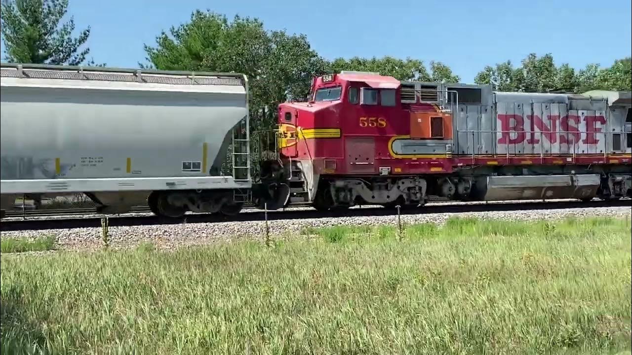 BNSF 542 WB St Cloud Local In Elk River MN 7-28-23 - YouTube