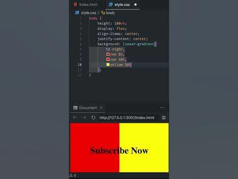 How To Split a Background Into 2 Colors Using CSS #css #html #shorts - YouTube