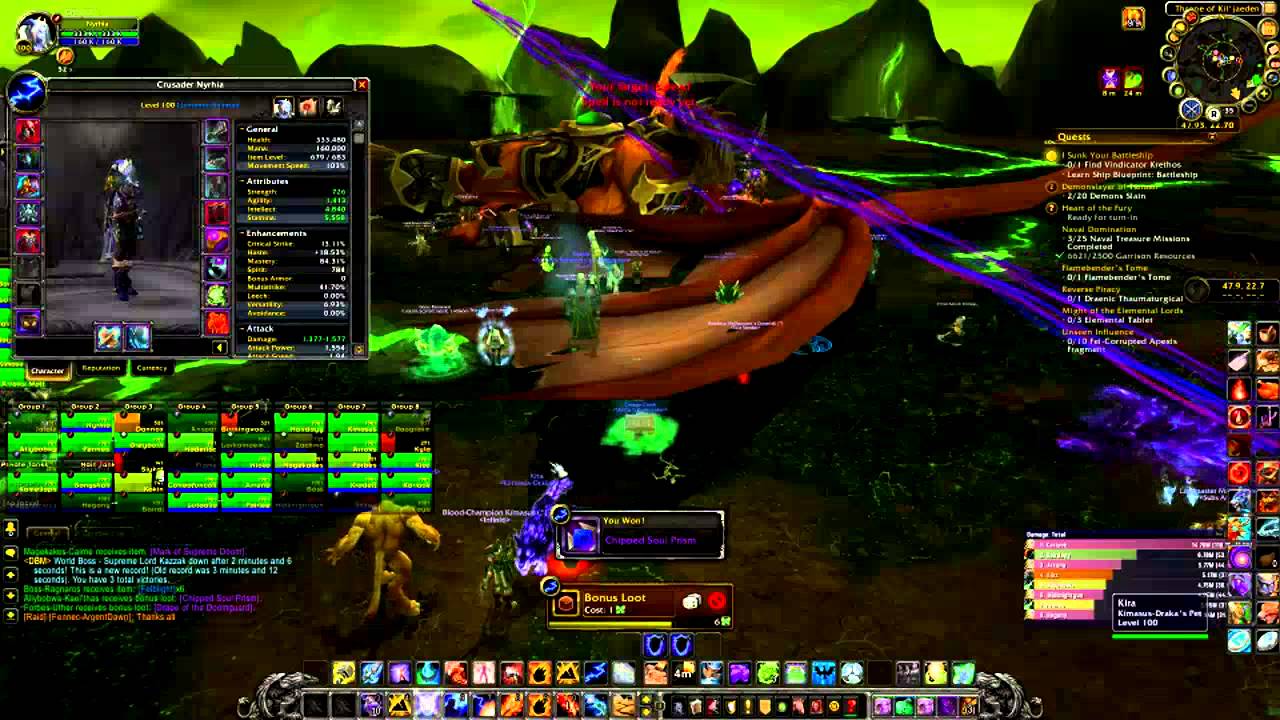 Supreme lord Kazzak world boss (Shaman pov) - YouTube