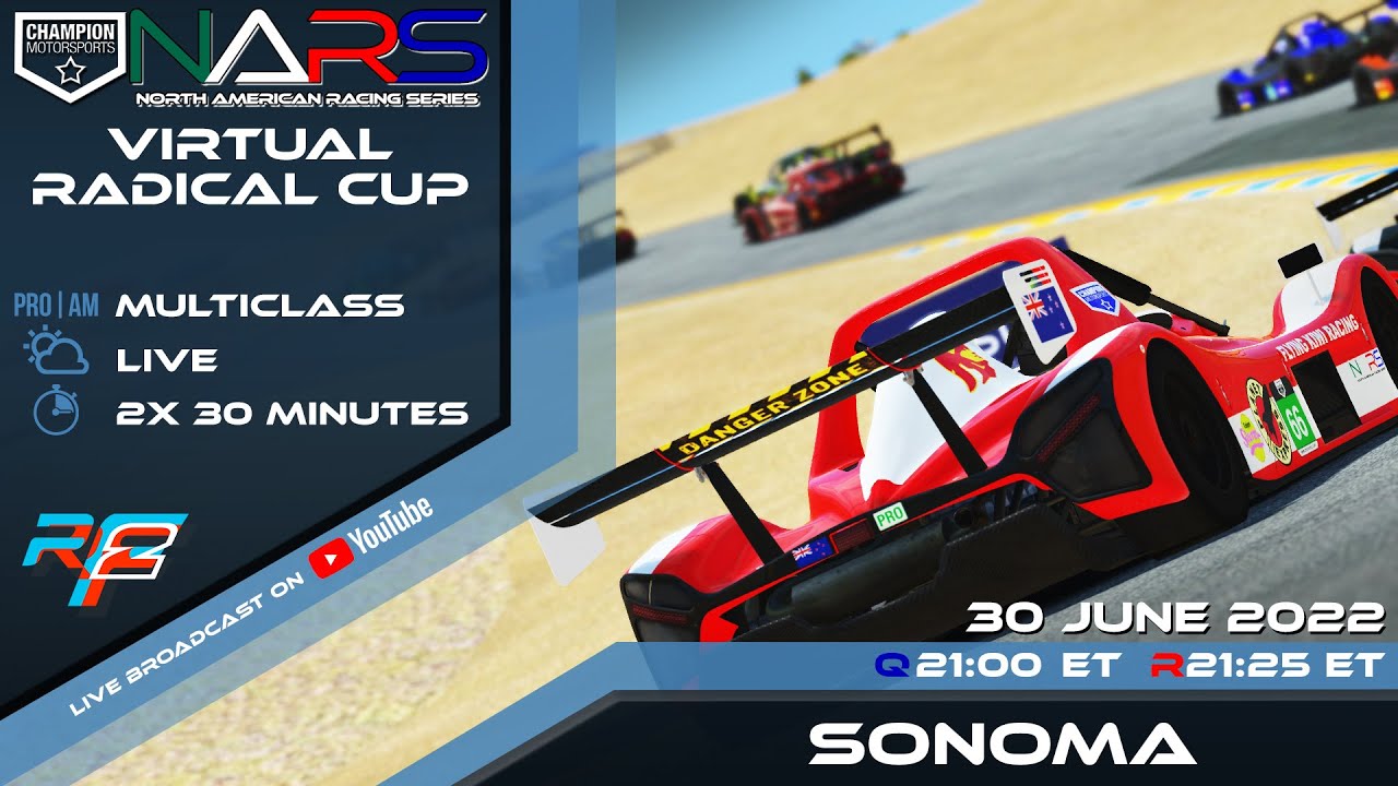 CMS NARS - 2022 Virtual Radical Cup - Sonoma Sprints - YouTube