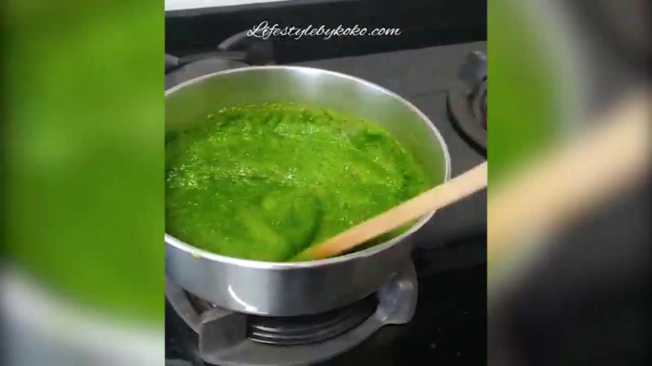 How to prepare Nigerian vegetable swallow food - YouTube