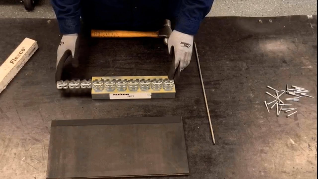 Flexco® R2 Rivet Hinged Installation with R2T Applicator Tool - YouTube