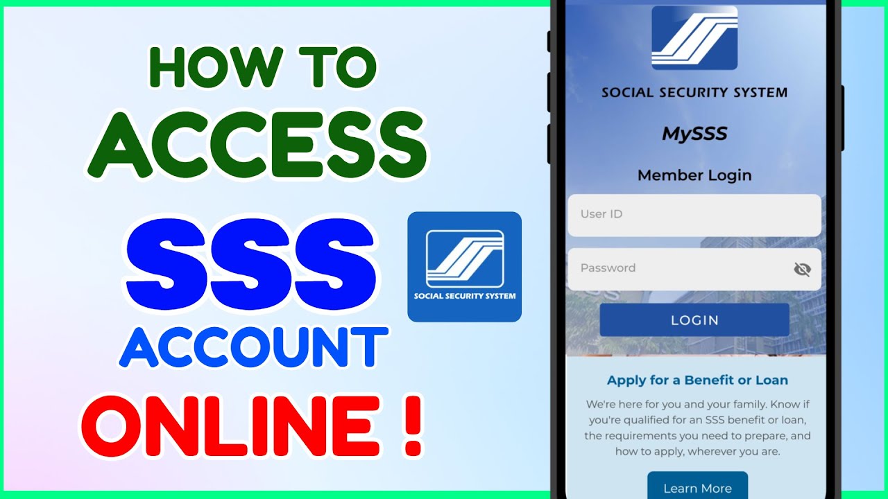 How to Access SSS Online App for SSS Loan Claim Benefits SSS Payment ...