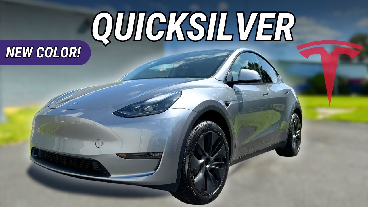 NEW Tesla Model Y Color - Quicksilver - YouTube