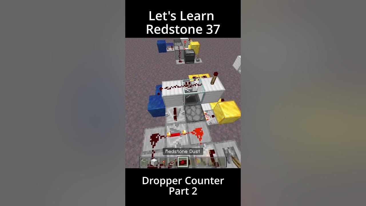 Dropper Counter Part 2 | Let's Learn Redstone 37 | Minecraft Bedrock Redstone Tutorial - YouTube