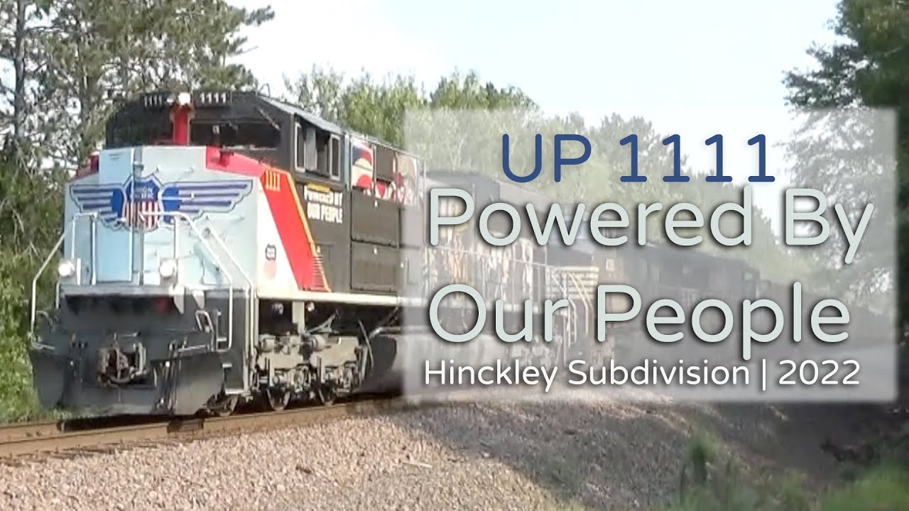 Special UP 1111 leading THREE times on BNSF's Hinckley subdivision ...
